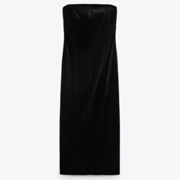 Zara Dresses Brand New Zara Velvet Midi Dress Limited Edition Poshmark
